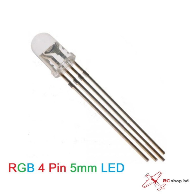 4Pin RGB LED Transparent 5mm - RC shop bd