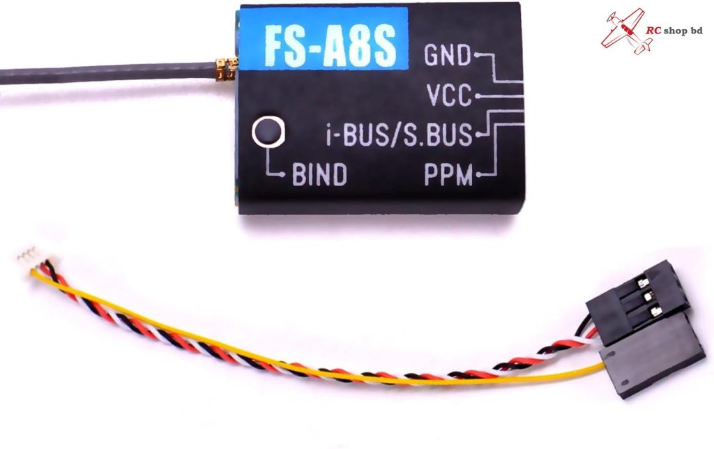 Flysky FS-A8S 2.4G 8CH Mini Receiver (V2) with PPM i-BUS SBUS Output ...